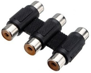 Technology Ahead RCA Audio Video Cable 0 m Triple RCA Cable Coupler for ...