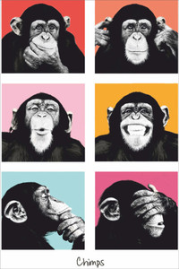 [MY HOME]chimps-chimps-chimps Poster(POSTER SIZE 30cm X 45cm) Paper ...