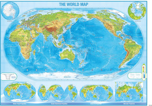 World Map Peel and Stick Wall Paper ( 24 X 36 Inch) Paper Print - Maps ...