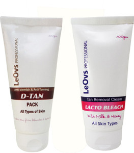 LeOvs Lacto Tan Removal Bleach Cream 100 gm with D Tan Pack Price in ...