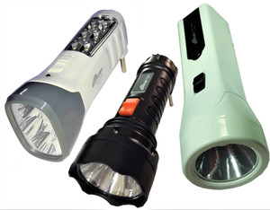 TUSCan Multipurpose Rechargeable LED Torch Set of 3Pcs Torch Price in ...