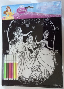 DISNEY Princess Velvet Art Coloring With Markers - Princess Velvet Art ...
