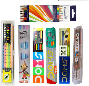 Flipkart.com | DOMS X 1 PENCIL + Y 1 PLUS PENCIL + NEON RUBBER TIPPED ...
