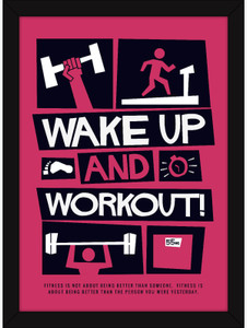 Gym Posters Framed |Motivational Reminder For Fitness And Health - Wake ...