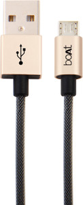boAt Micro USB Cable 2 A 1.5 m Micro 510 Gold - boAt : Flipkart.com