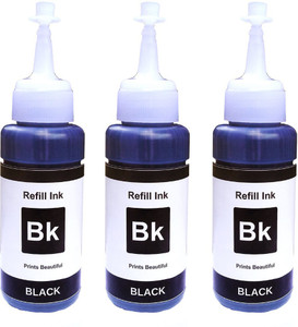 Epson Black Refill Ink 75ml x 3 Bottle For L100, L120, L130, L200, L210 ...