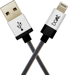 boAt Lightning Cable 2.4 A 2 m ltgsilver500-2m - boAt : Flipkart.com