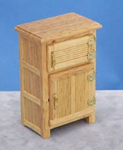 Handley House Dollhouse Miniature Oak Wood Vintage Ice Box - Dollhouse ...
