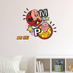 Asian Paints 0 cm Motu Patlu in frames Wall Sticker(PVC,Vinyl 41.33cm ...