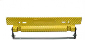fuji Gold-Carbon Fiber Adjustable Rotating Number Plate Auto License ...