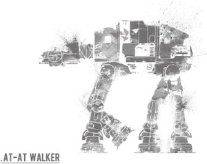 Akhuratha Wall Poster /-AT-AT-fan-art-Star-Wars-spaceship Paper Print ...