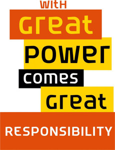 Wall Poster With Great Power Comes Great Responsibility Paper Print ...