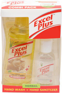 Excel Plus Herbal Hand Wash + Sanitiser Hand Wash Pump Dispenser ...