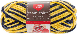 Coats Yarn Red Heart Team Spirit Chunky Yarn - Navy & Gold - Red Heart ...