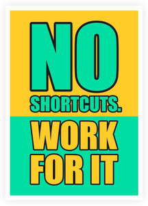 AND No Shortcut And Gym Workout Quotes Wall Poster 13*19 inches Matte ...