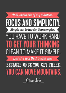 ATH 'Simplicity - Steve Jobs' Wall Poster 13*19 inches Matte Finish ...