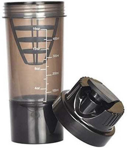 VibeX ® CYCLONE CUP Protein Pre Post Workout Shaker Mixer Bottle 480 ml ...