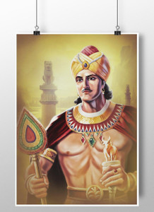 Legendary King Ashoka Fine Art Print - Peacockride posters - Religious ...