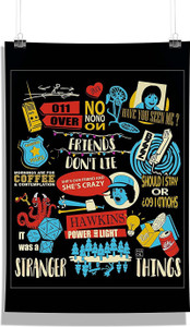 Stranger Things - Infographic Wall Decor Poster Photographic Paper - TV ...