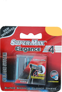 Super Max Elegance 4 Blade razor(set of 4) - Price in India, Buy Super ...