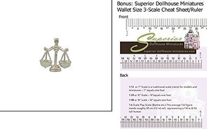 Island Crafts Dollhouse Scale Of Justice W/Bonus Wallet 3-Scale Ruler ...