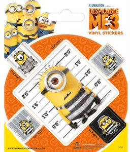 Pyramid 7.62 cm Despicable Me 3 Breakout Stickers Self Adhesive Sticker ...