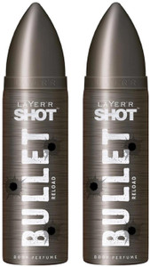 LAYER'R Shot Bullet Reload Perfume Body Spray Pack of 2 Combo (120ML ...