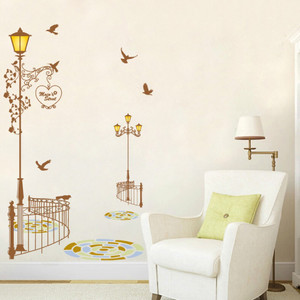 Aquire 60 cm Street Lamp Post View PVC Vinyl Wall Stickers Door ...