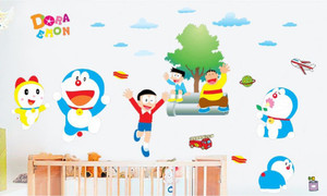 Aquire 110 cm Wall Stickers Doraemon Cartoon Character Kids Room Self ...