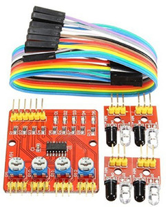 TechWiz 4 Channel Infrared Tracking Sensor Module IR Line Patrol For ...