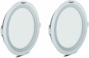 Wipro wave 10w round yellow led ceiling panel pack of-02 Downlighter ...