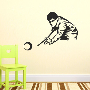 indra graphics 58.42 cm Snooker player Self Adhesive Sticker Price in ...