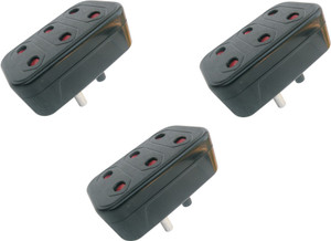 Gadget-Wagon 3 nos 2 pin plug socket extension plug socket (pack of 3 ...