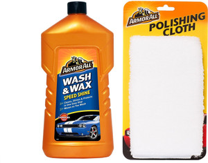 Armor All Wash & Wax 1000 ml with Armorall Polishing Cloth 40X40 Combo ...