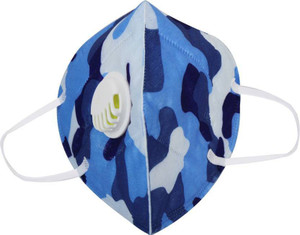 Usha Shriram Anti pollution HEPA face Mask Military Blue (PACK OF 2 ...