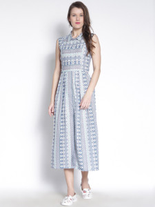 Rare Roots Women Ethnic Dress White Ankle Length Dress - Buy Rare Roots ...