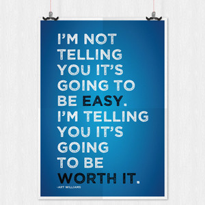 KAARTI I'm not telling you - Art Williams Quote Mini Sun Board Frame ...