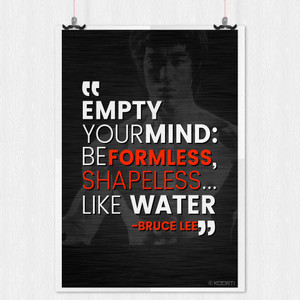KAARTI Empty your mind. Be formless - Bruce Lee Quote Mini Sun Board ...