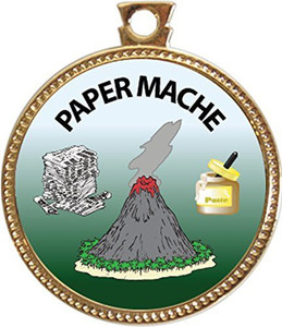 Keepsake Awards Paper Mache Award, 1 Inch Dia Gold Medal "Creative Arts ...