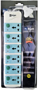 Mr. Right MR-513 5 Meter Long Wire Power Strip Extension Board Cord 6 ...