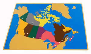 Generic Montessori Canada Puzzle Map With Labeled And Unlabeled Control ...