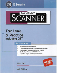 Taxmann's Cs-Executive Scanner Tax Law & Practice Including Gst By N.s ...
