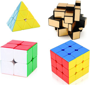 M-Alive Level up Stickerless Cube Set -Smoothest 2x2 3x3 Cube with Gold ...
