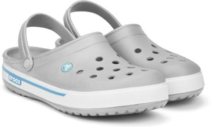 CROCS Crocband II.5 Men Clogs - Buy Light Grey Electric Blue Color ...