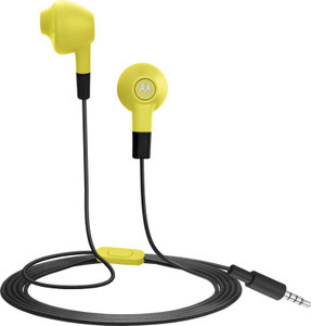 MOTOROLA Lumineers Wired Headset with Mic (Lemon Lime, In the Ear ...