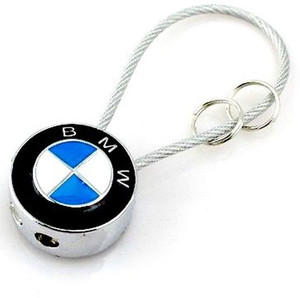 eShop24x7 Wire Cable Ring 7cm Long BLACK Keychain for BMW Key Chain ...