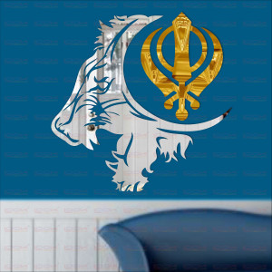 LOOK DECOR 80 cm Sher A Punjab Silver(Pack Of 2)Code2 Self Adhesive ...