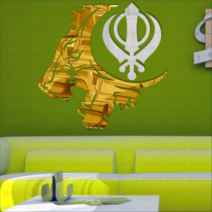 LOOK DECOR 80 cm Sher A Punjab Gold(Pack Of 2)Code20 Self Adhesive ...