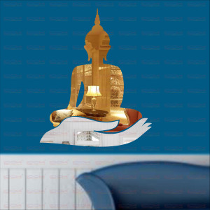 LOOK DECOR 80 cm Buddha Gold HAnd Silver(Pack Of 2)code2 Self Adhesive ...