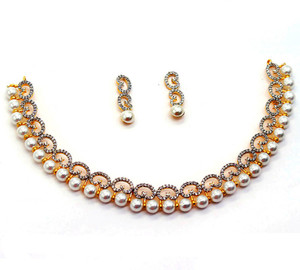 SNJ Brass Gold Jewellery Set Price in India - Buy SNJ Brass Gold ...